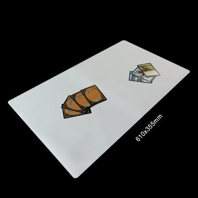China Polyester Anti Slip Playmat White Card Game Mat Printing Paint ROHS for sale