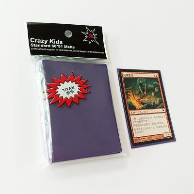 China CPP Pro Matte Card Sleeves Purple Color Front High Clearance SGS for sale