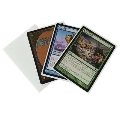 China PP Size 66x91mm MTG Card Sleeves Custom Orange Texture Matte Card Sleeves for sale