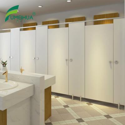 China waterproof 12 mm thickness toilet cubicle with nylon hardware for sale
