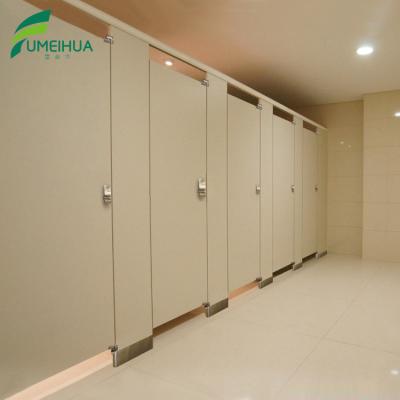 China 1950mm height standard size compact laminate public bathroom shower cubicle partition for sale