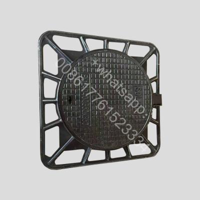 China Algeria en124 850*850 mm d400 load ductile iron manhole cover for sale
