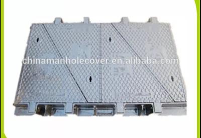 China jrc 12 en124 double triangle ductile iron telecom carriageway manhole covers for sale