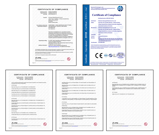 Bett Electronic product certifications