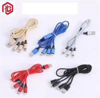 China 3 In 1 Micro Usb Cable 1m Retractable Type C Data Cables 3A Fast Charging Cable for sale