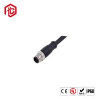 China M12 S-Coded Power Connector 4 Pin Waterproof Molded Corded Plug for sale
