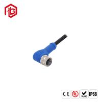 China M12 S-Coded Power Connector 4 Pin Waterproof Molded Corded Plug for sale