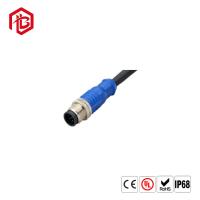 China M12 S-Coded Power Connector 4 Pin Waterproof Molded Corded Plug for sale