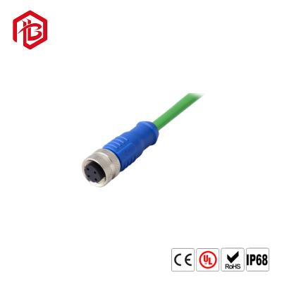 케이블 유형으로 형성된 M12 공업용 금속 방수 커넥터 2-8Pin 곧은갈래