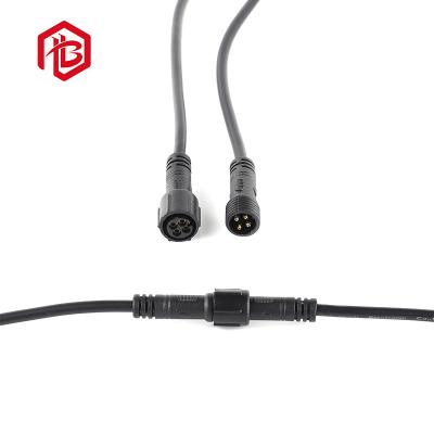 China PVC Flame Retardant Plug LED Light M10 Male And Female Waterproof Butt Connector for sale