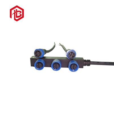 China Nylon M15 F Type 4 Pin Waterproof Plug Power Signal Hybrid Waterproof Aviation Plug Solar Strip Connector for sale