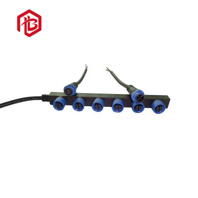 China Nylon M15 F Type 4 Pin Waterproof Plug Power Signal Hybrid Waterproof Aviation Plug Solar Strip Connector for sale