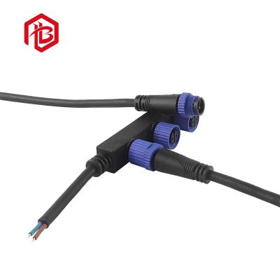 China Nylon M15 F Type 4 Pin Waterproof Plug Power Signal Hybrid Waterproof Aviation Plug Solar Strip Connector for sale