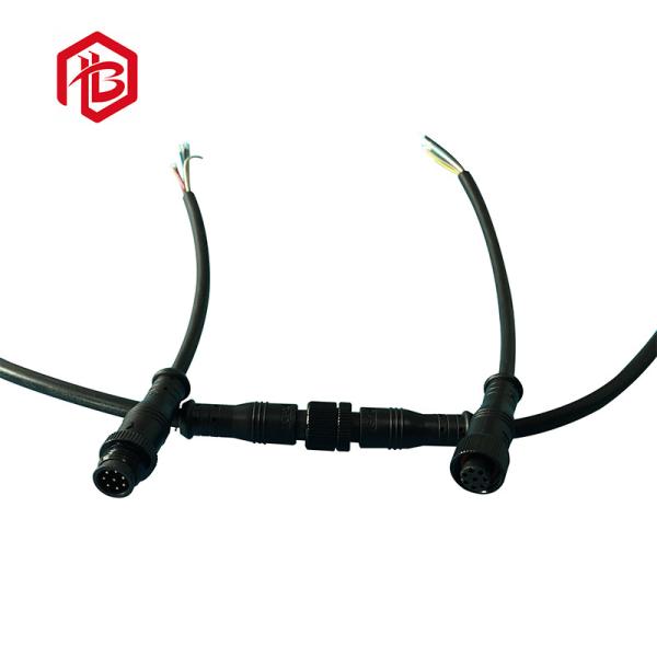 M12 Circular Connector 2-8 Pin Waterproof Male And Female Plug Wire LED Outdoor Lamp Waterproof Wire Metal Nut