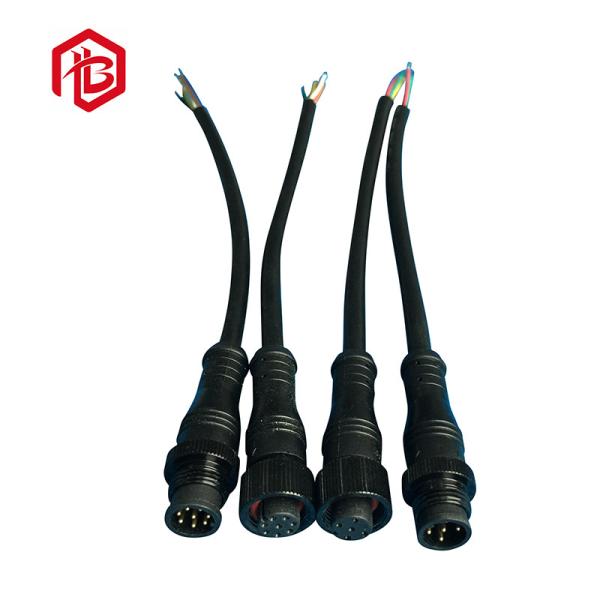 M12 Circular Connector 2-8 Pin Waterproof Male And Female Plug Wire LED Outdoor Lamp Waterproof Wire Metal Nut