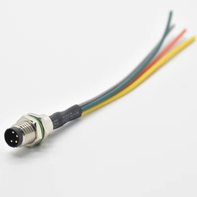 China M5 Industrial Circular Din Socket IP67 Waterproof 4 Pin Panel Mount Connector with 1A Rated Current and 30V Rated Voltage for sale