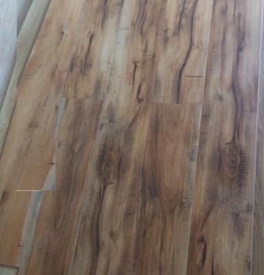China high glossy smooth surface U groove 12mm laminate wood flooring for sale