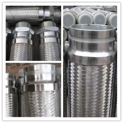 China Stainless steel flexible hose / Flexible Metal hose / Double wire braided victaulic pipe for sale