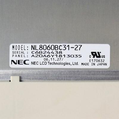 Cina Schermo a 12,1 pollici NL8060BC31-27 dell'affissione a cristalli liquidi 82ppi per il regolatore industriale della macchina in vendita