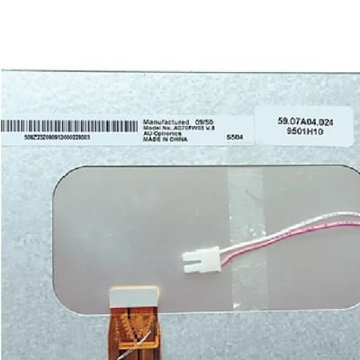 중국 A070FW03 V8 480x234 AUO 26 핀 7은 TFT LCD 디스플레이로 조금씩 움직입니다 판매용