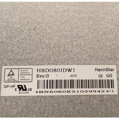 China 800*480 Resolution Hannstar LCD Screen Display Panel HSD080IDW1-A10 for sale