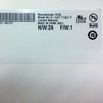 Cina B140XTN02.3 14,0 pollici 1366*768 TFT-LCD SCREEN Display LCD in vendita