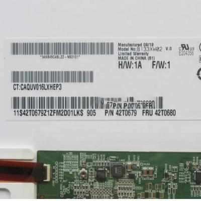 중국 B133XW02 V0 LCD 디스플레이 스크린 LAPTOP 13.3 인치 1366*768 판매용