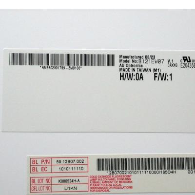 中国 B121EW07 V1 1280*800 12.1インチ TFT-LCDディスプレイ 販売のため