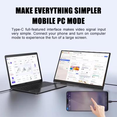 China Hot selling 12.5 inch 1920 * 1080 touchscreen portable monitor with C-type USB, suitable for dual screen laptops for sale
