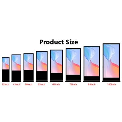 China 75.0 inch indoor wall mounted display digital signage advertising machine elevator LCD advertising display for sale