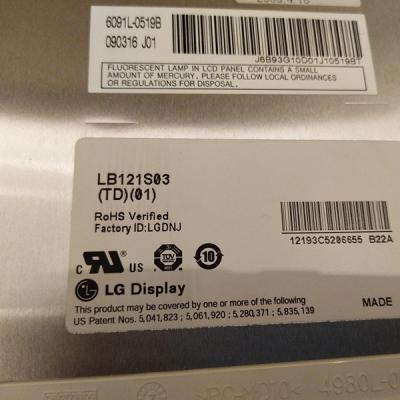 China 12.1 Inch Lcd Display Panel Lb121s03-Td01 82PPI Brightness 400cd/M2 for sale