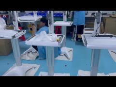 Estação de trabalho móvel médica do hospital 22 polegadas elétrica