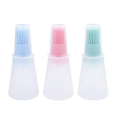 China Easily Cleaned Heat Resistant Kitchen Utensils Bake Ware Tool Silicone BBQ Grill Pastry Basting Oil Brush For Baking for sale