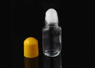 Китай Transparent Glass Rollerball Perfume Container 50ml Yellow Pp Plastic Cap продается
