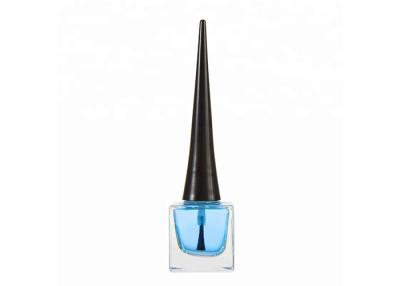 Китай 14ml Transparent Empty Glass Nail Polish Bottles With PP Black Pointed Caps продается