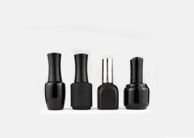 Китай Black Body Empty Glass Nail Polish Bottles Unique Frosted Screw Cap Sealing продается