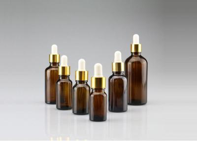 Китай 50ml Amber Glass Dropper Bottles Screw Lid For Chemical / Cosmetic Packaging продается