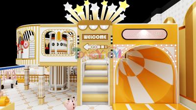 China 180 Square Meter Interactive Indoor Playground Kids Indoor Ball Pit With Slide for sale