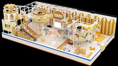 China 180 Square Meter Interactive Indoor Playground Kids Indoor Ball Pit With Slide for sale