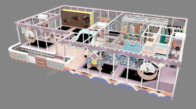 China 200 Squares Dream Indoor Playground OEM Adventure Indoor Playground With Trampoline for sale