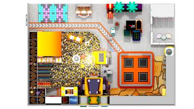 China 280 Squares Indoor Playground Equipment Cool Theme Indoor Play Gym Equipment With Climbing Wall for sale