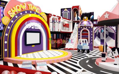 Cina Parco giochi al coperto a tema luci viola e colorate per bambini in vendita