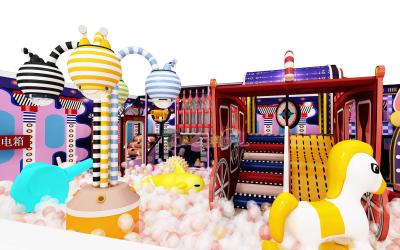Cina Parco giochi al coperto a tema luci viola e colorate per bambini in vendita