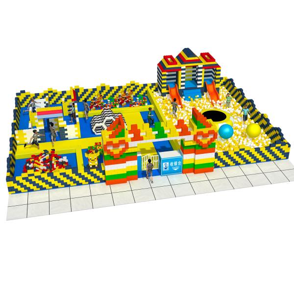 Quality 150㎡ Building Block Castle Park Indoor Playground for Kids for sale
