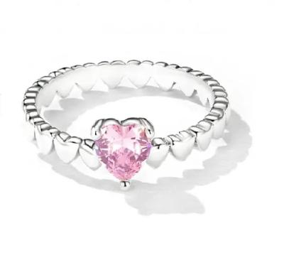 China Jewelry Gifts 925 Sterling Silver Band Ring , Cute Sterling Silver Love Ring for sale