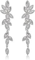 China Sterling Silver Cubic Zirconia Earrings, 0.8g Sterling Silver Heart Drop Earrings zu verkaufen
