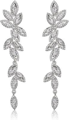 China Sterling Silver Cubic Zirconia Earrings, 0.8g Sterling Silver Heart Drop Earrings en venta