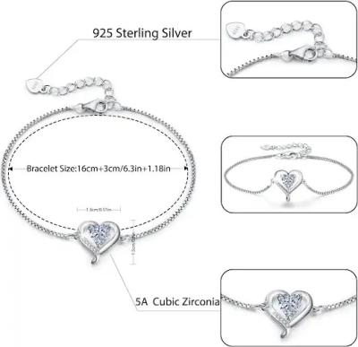 Cina La CZ ipoallergenica 925 Sterling Silver Bracelet per l'anniversario di nozze del partito in vendita