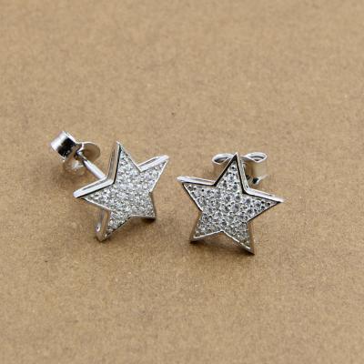 China Star Earring Stud Twinkling Star 925 Sterling Silver Stud brincos para o dia-a-dia Glamour brincos de prata real for sale