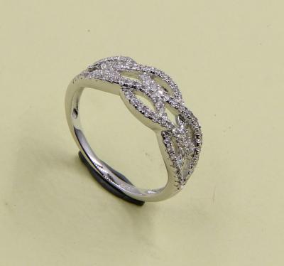 China L'anneau de mariage en forme de cœur en argent 925 CZ Eternity Band Rings Taille 5-10 Sterling Silver Spoon Rings for sale